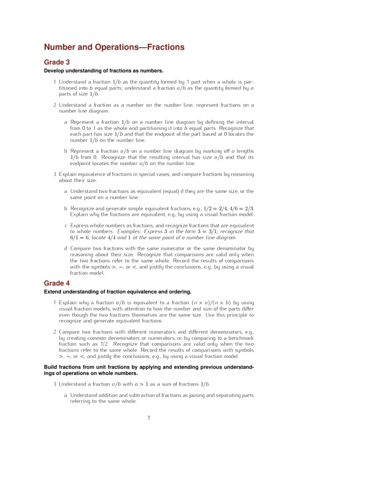 Number And Operations Fractions