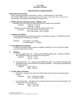 Nursing Exam Rounding Rules