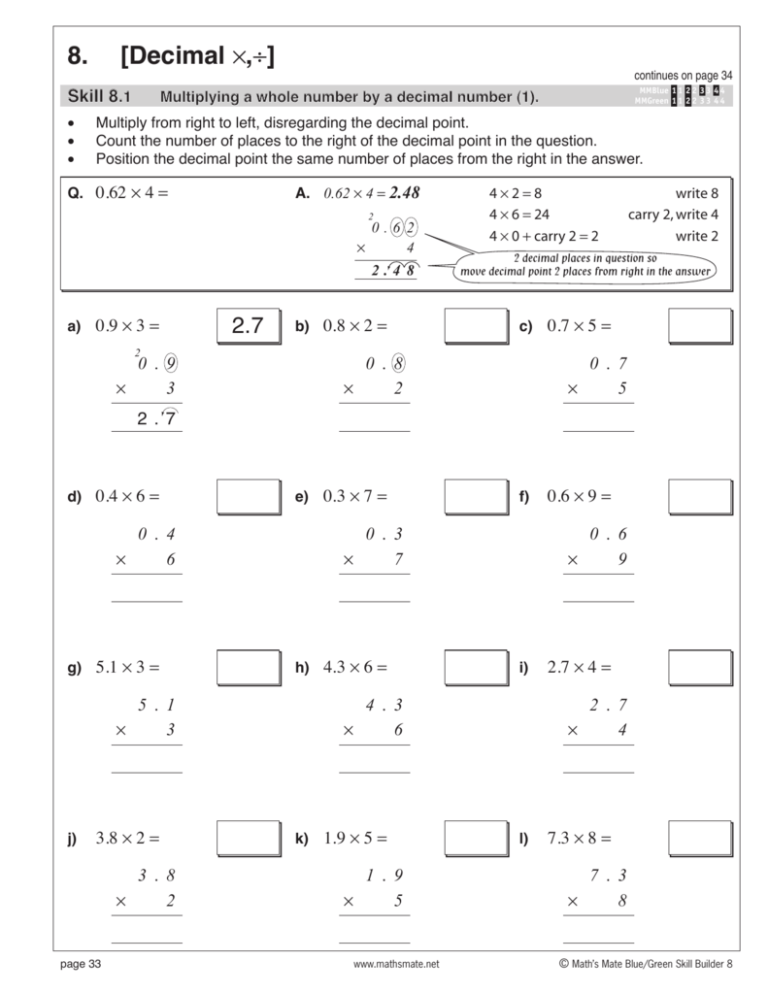 8 Decimal 