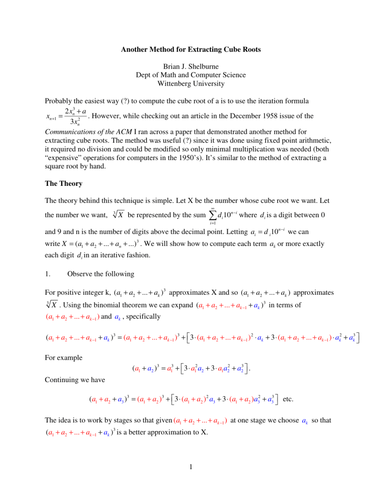Another Method For Extracting Cube Roots Another Method For Extracting Cube Roots