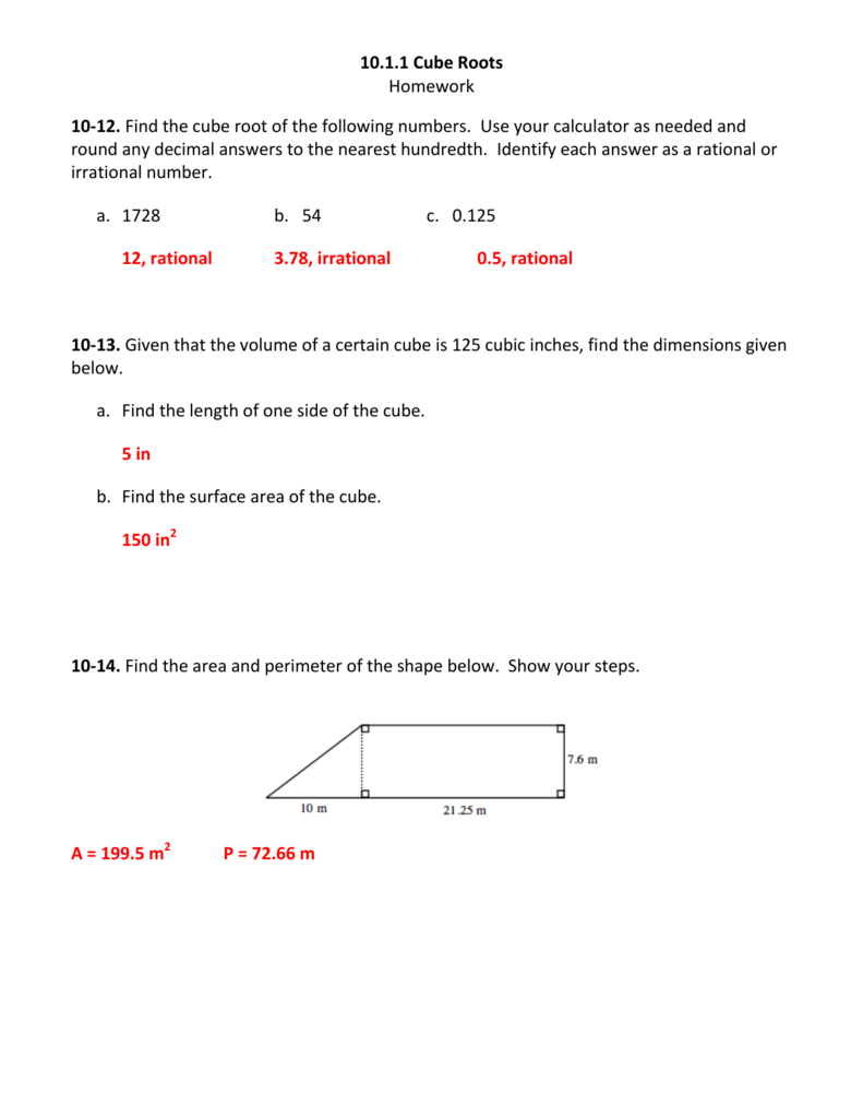 10 1 1 Cube Roots Homework 10 12 Find The Cube Root Of The 10 1 1 Cube Roots Homework 10 12 Find The Cube Root Of The