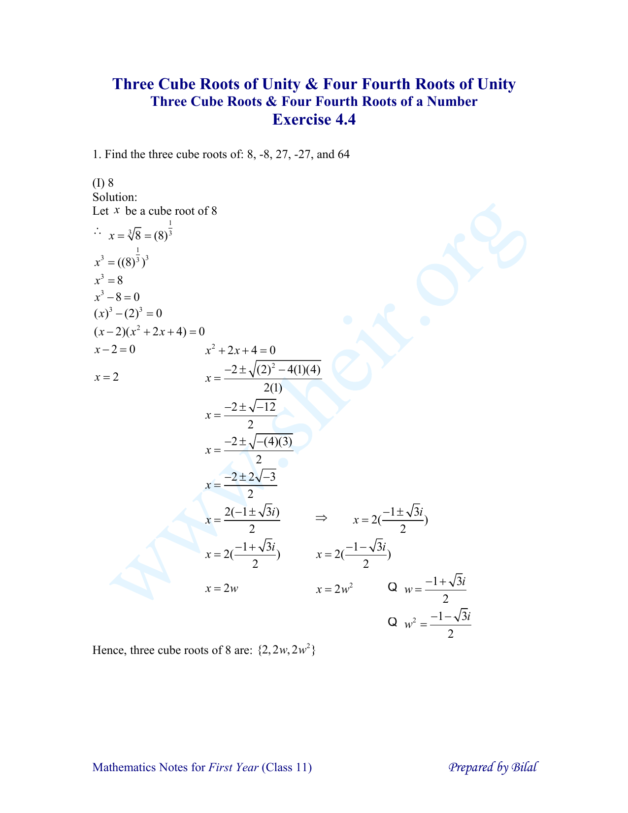 Three Cube Roots Of Unity Four Fourth Roots Of Unity Exercise 4 4 Three Cube Roots Of Unity Four Fourth Roots Of Unity Exercise 4 4