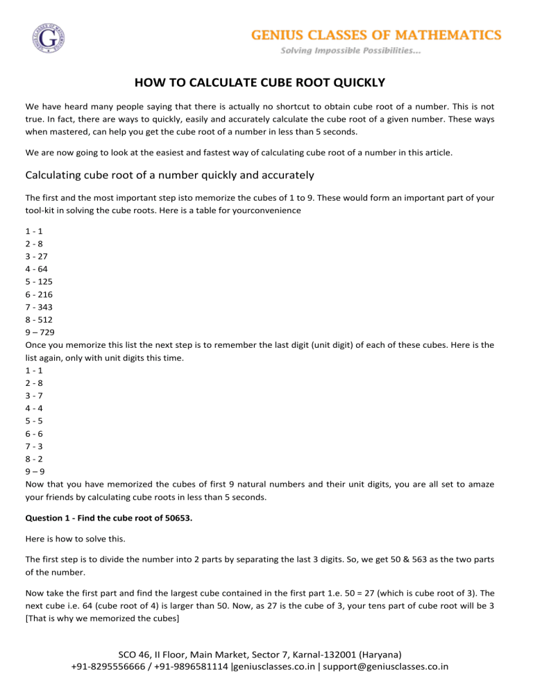 How To Calculate Cube Root Quickly