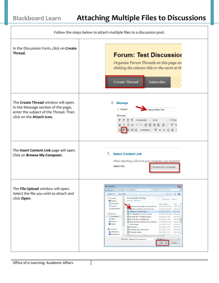 Attaching Multiple Files To Discussions