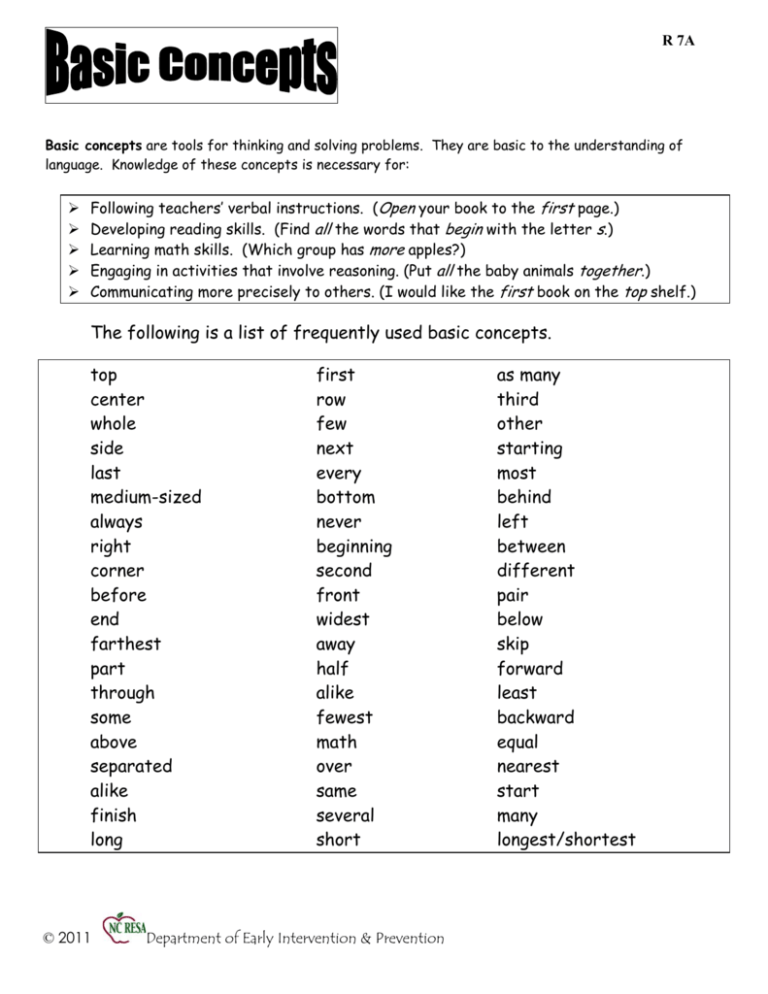 Basic Concepts Of Language Activites