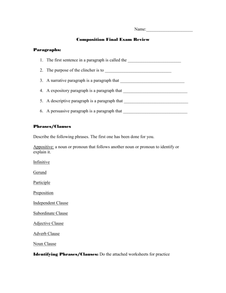 Review Packet