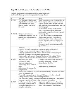 Gulliver`s Travels satire chart