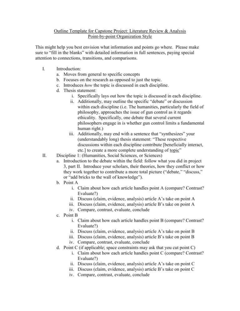 Outline Template For Capstone Project Literature Revi Vrogue co Outline Template For Capstone Project Literature Revi Vrogue co