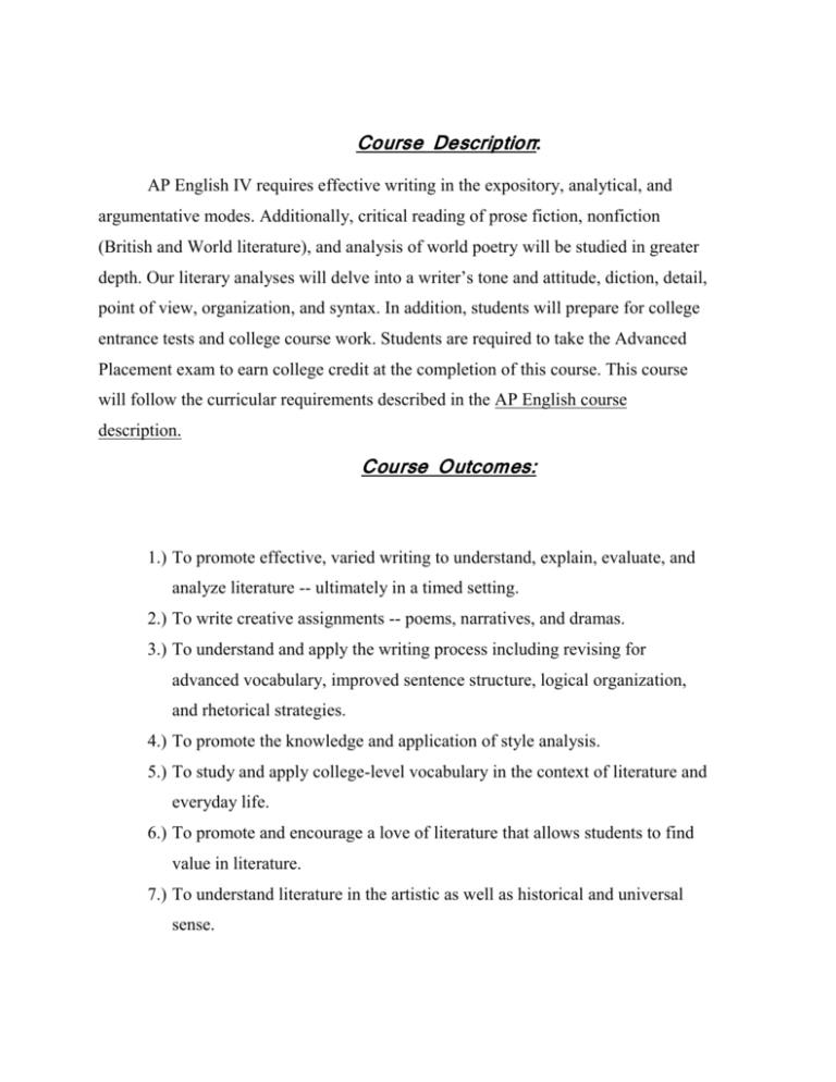 Course Description 
