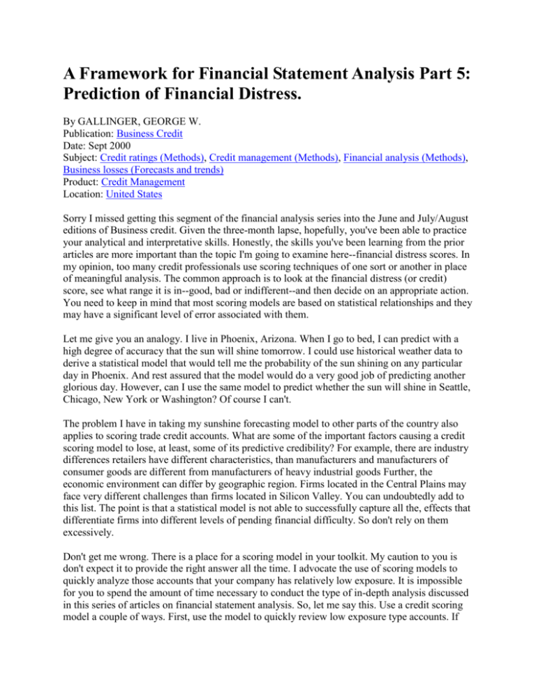 A Framework For Financial Statement Analysis Part 5