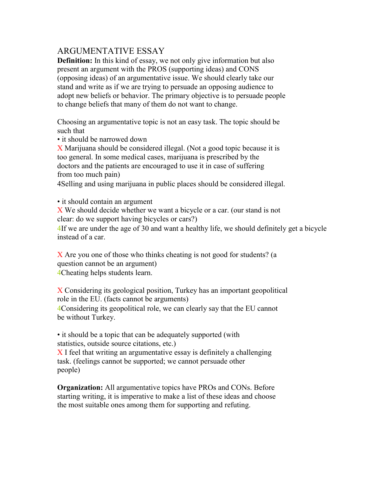 ARGUMENTATIVE ESSAY