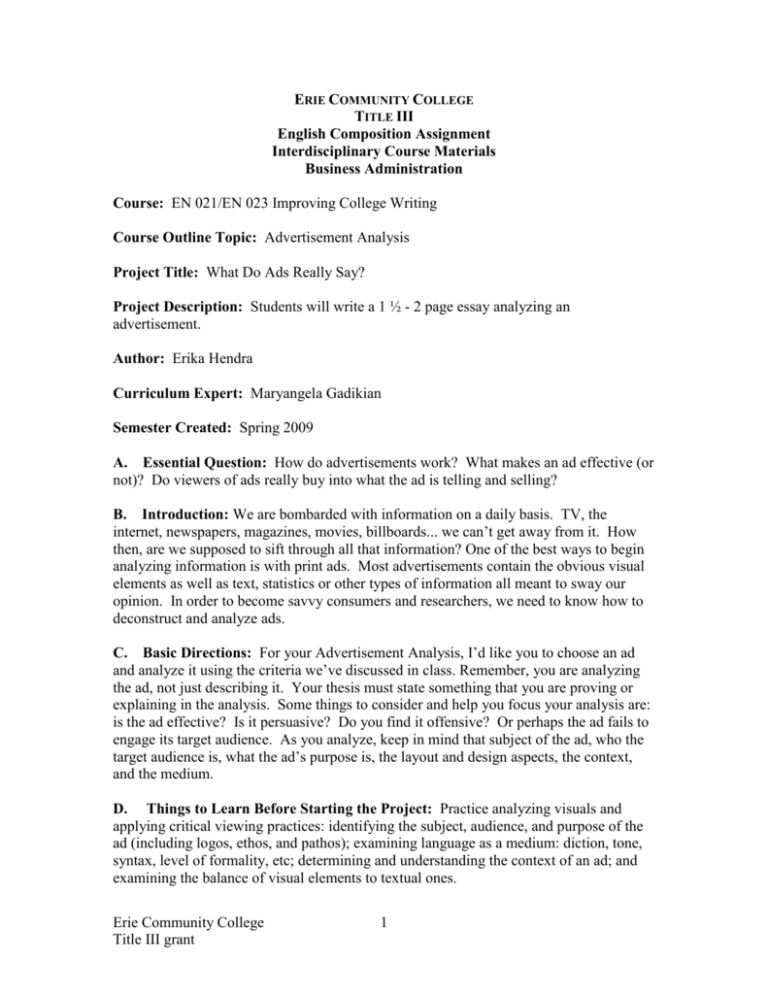 Visual Ad Analysis Essay Examples Sitedoct Visual Ad Analysis Essay Examples Sitedoct