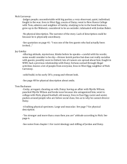 The Great Gatsby Literary Devices Worksheet Ch 1 – Exemplar