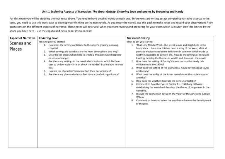 Exploring Aspects Of Narrative