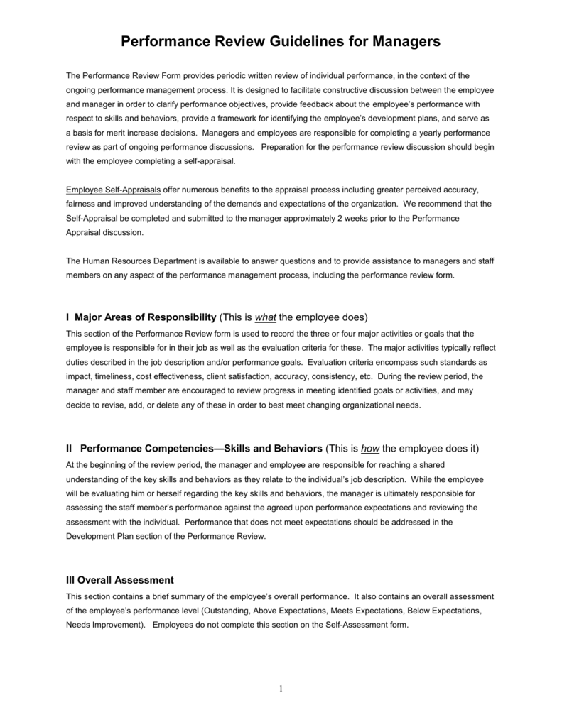 Yearly Performance Review Summary
