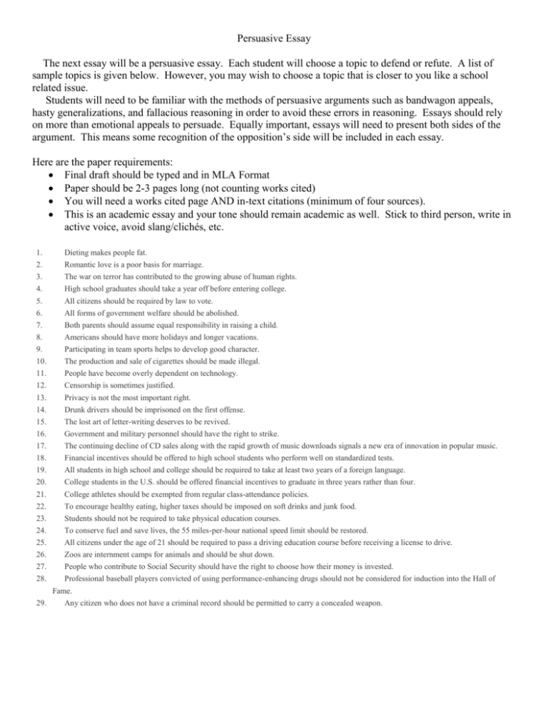 Essay Assignment Essay Assignment