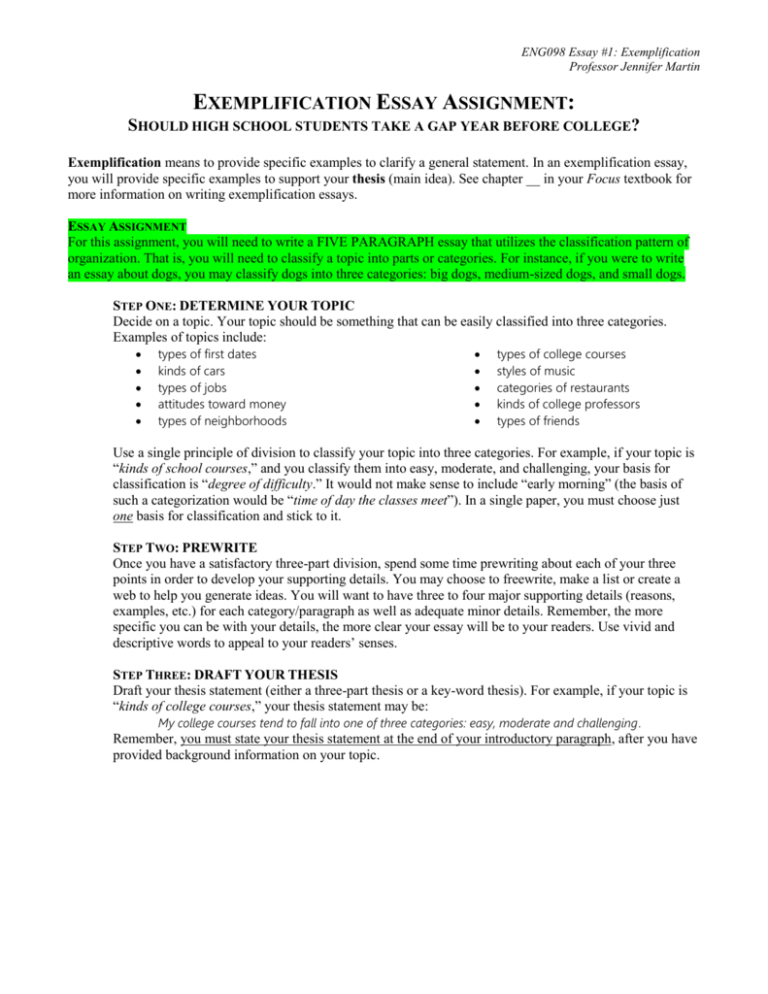Division Classification Essays