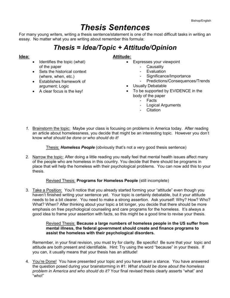 Thesis Sentences doc