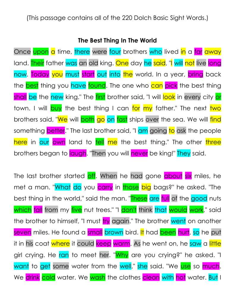 Dolch Words In A Story Mrs Perkins Dolch Words Dolch Words In A Story Mrs Perkins Dolch Words