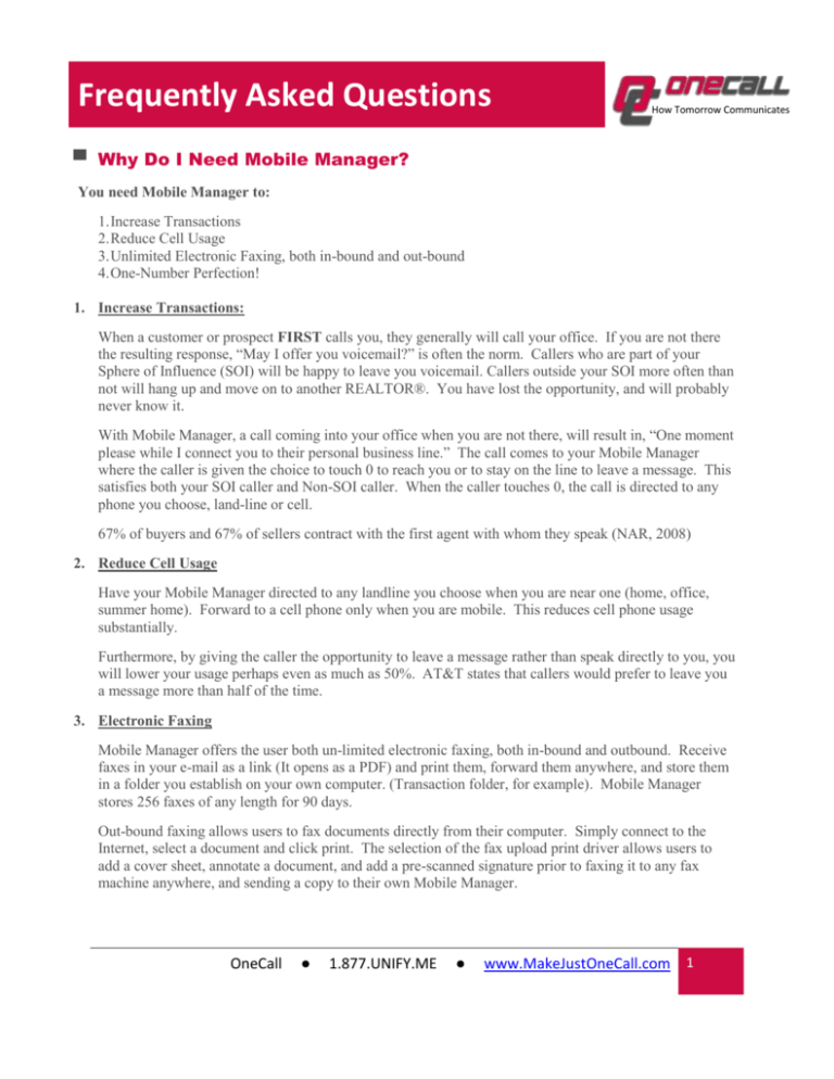 You Need Mobile Manager To Increase Transactions Reduce Cell