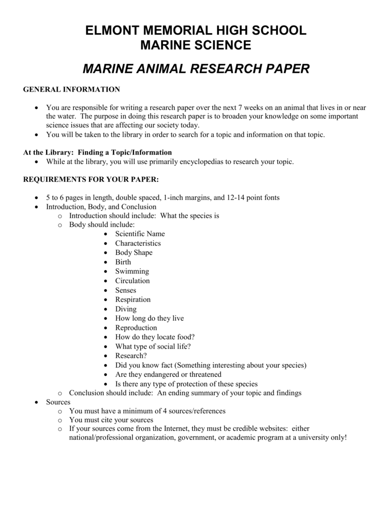  High School Science Research Paper Topics Research Paper Topics For 