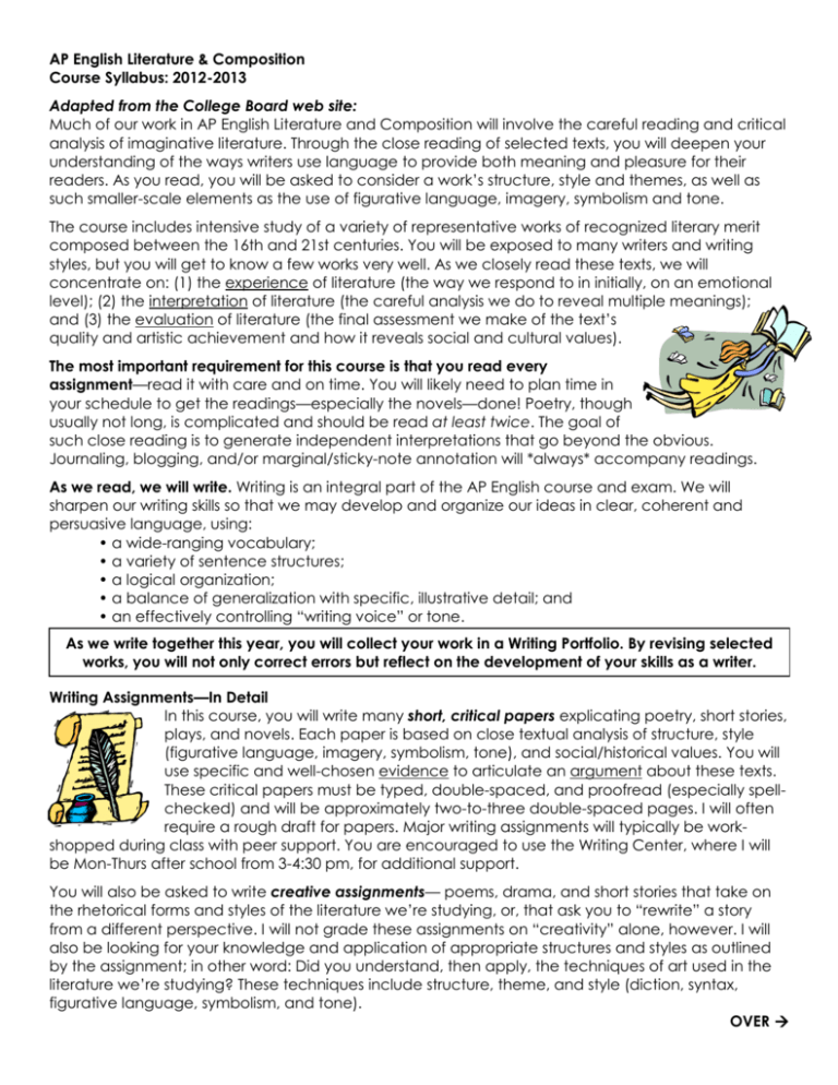 AP English Literature Composition AP English Literature Composition