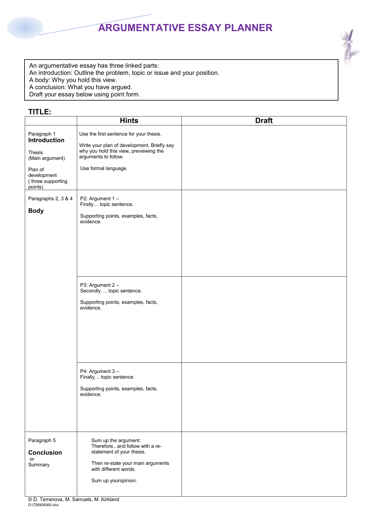 Sentence Starters For Persuasive Writing
