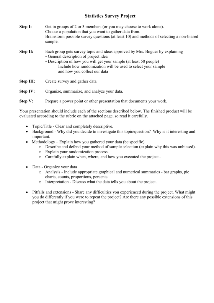 AP Statistics Project Mrs Bogues Classroom AP Statistics Project Mrs Bogues Classroom