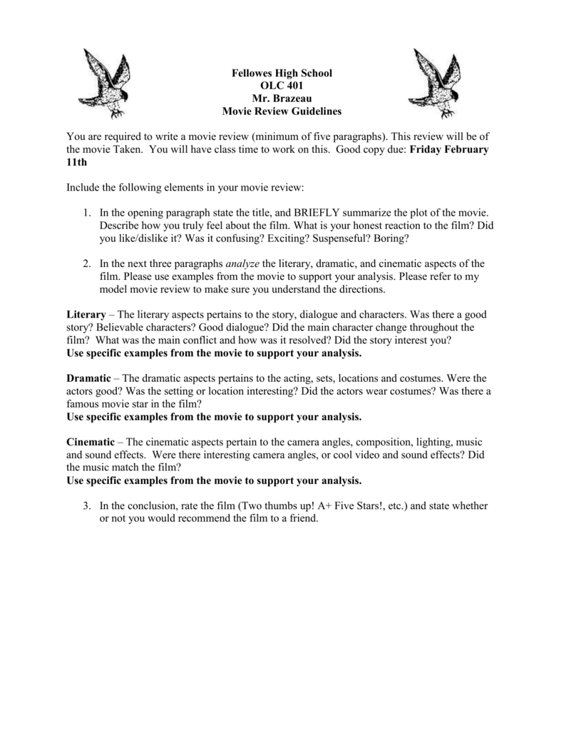 Movie Review Assignment doc