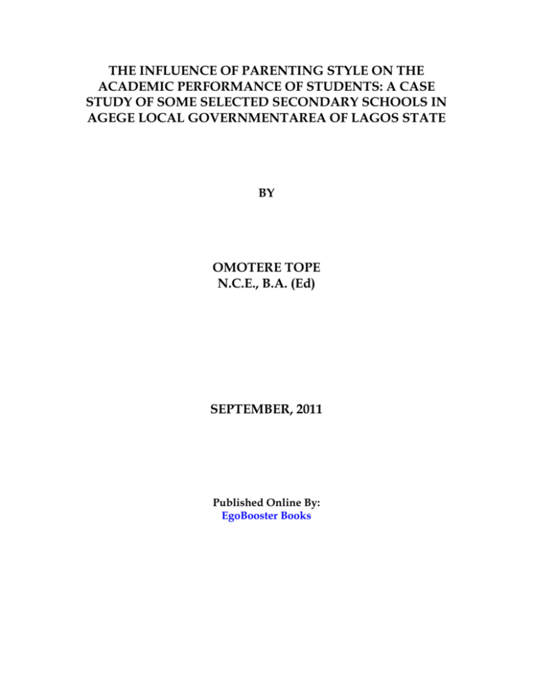 Chapter One Project Topics And Materials