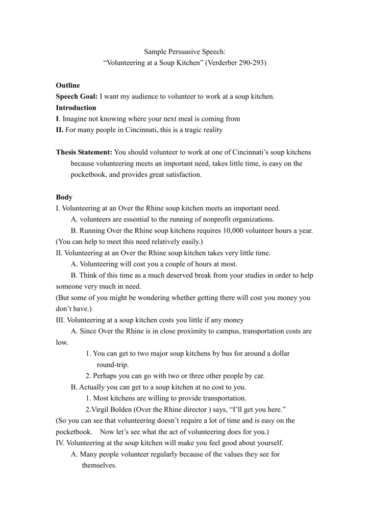 Sample Persuasive Speech 