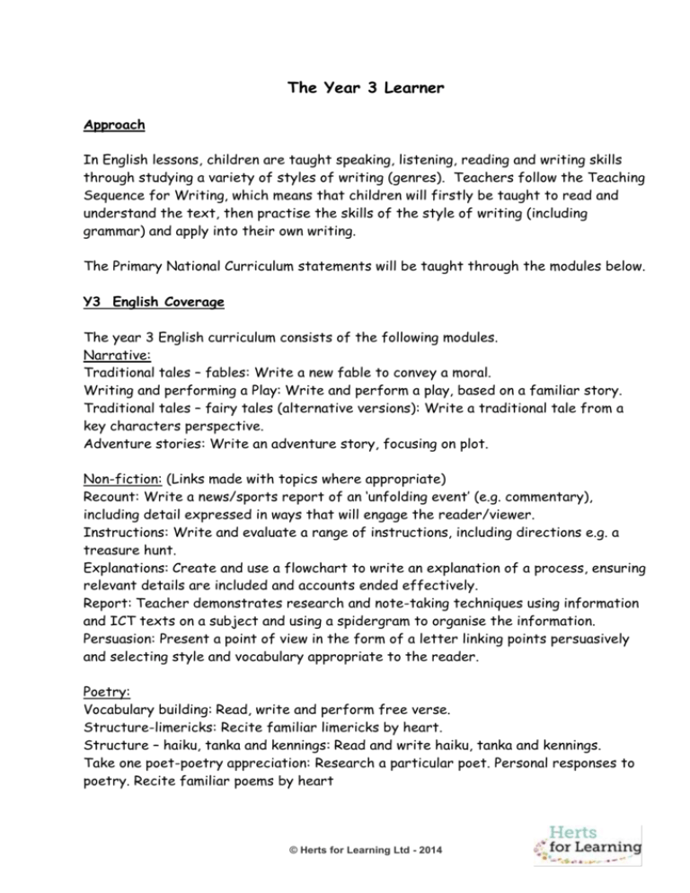 Year 3 English Roman Way First School Year 3 English Roman Way First School