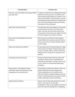 Helen Keller Webquest