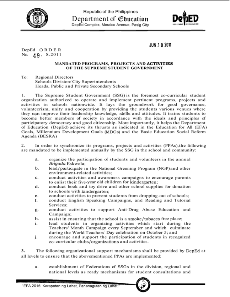 Department Of Education Department Of Education