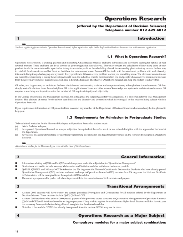 Operations Research