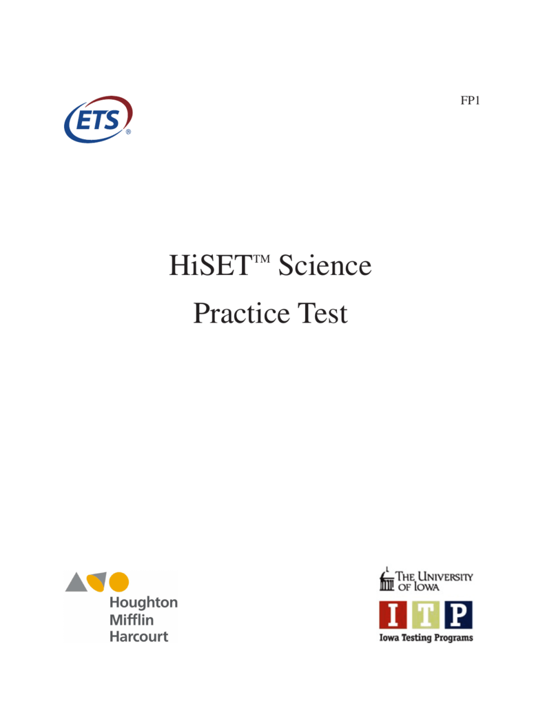 Science Practice Test HiSET Science Practice Test HiSET
