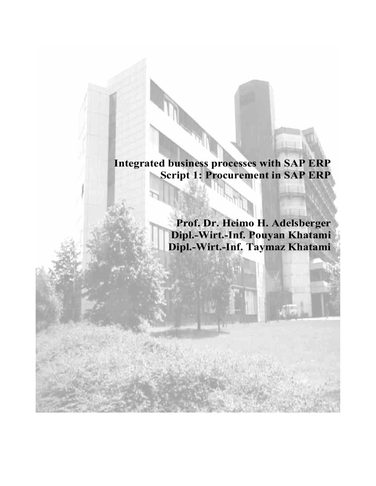 Integrated Business Processes With SAP ERP Script 1