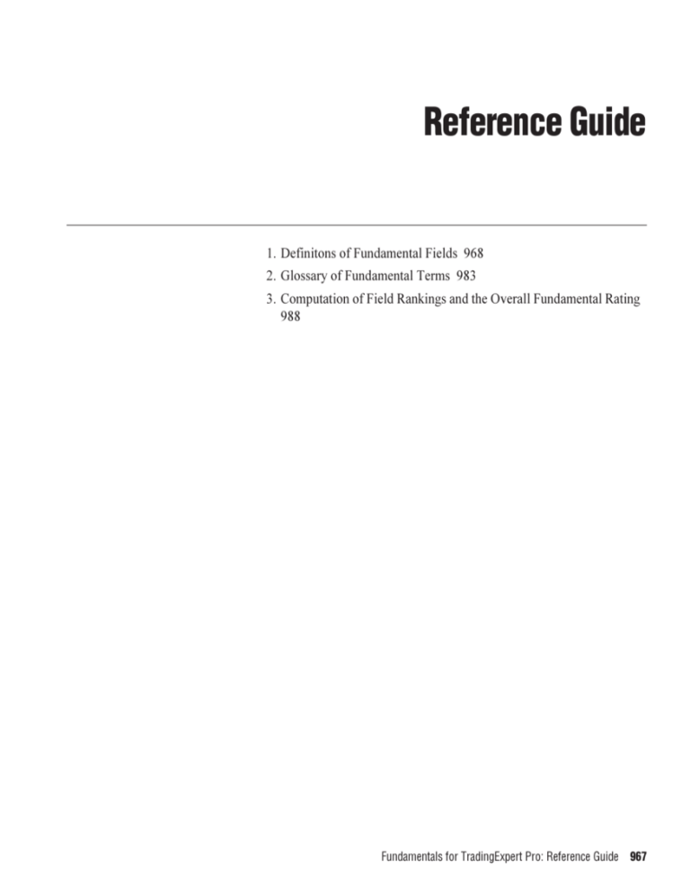 Reference Guide