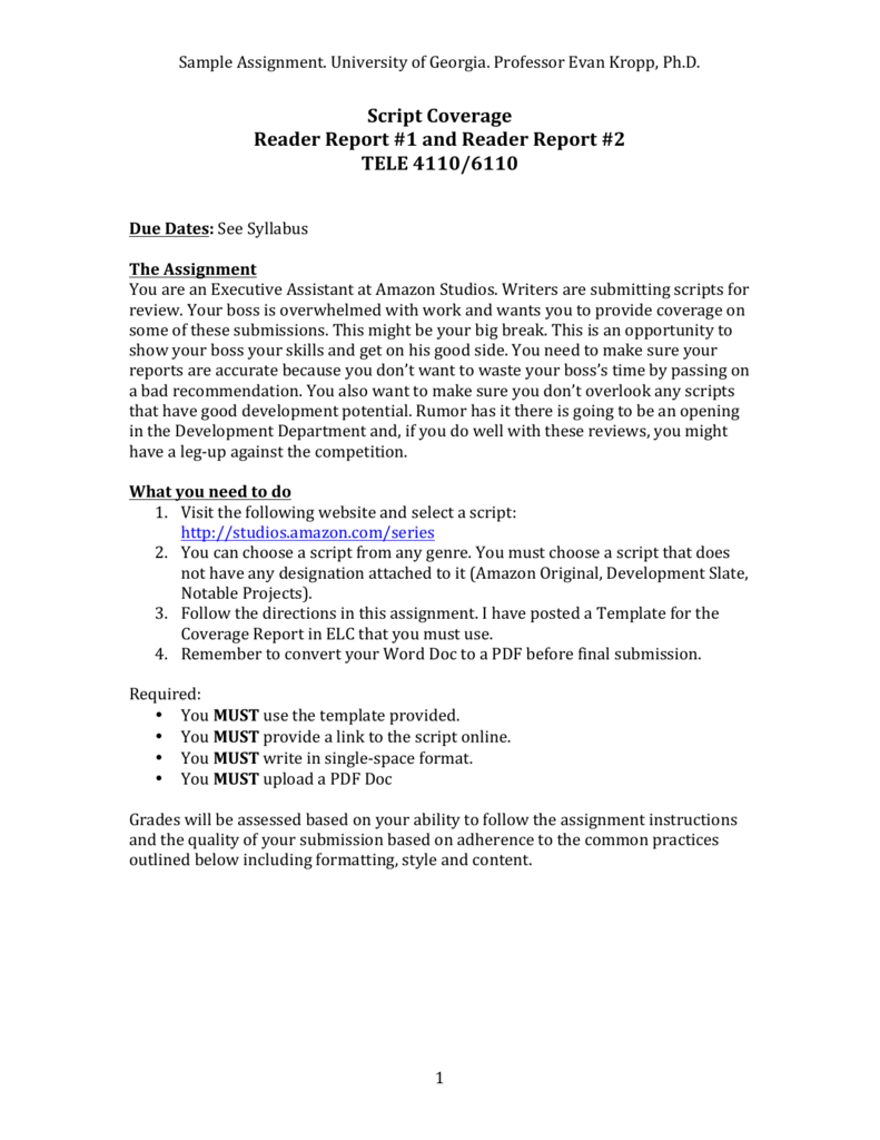Assignment Report Template Best Template Ideas