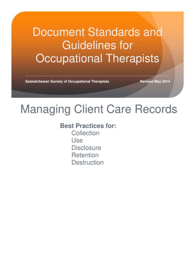 Managing Client Care Records Document Standards and