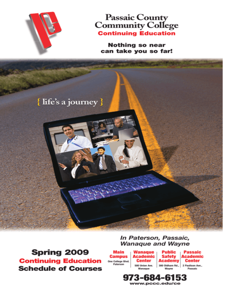 Pccc ce course schedule Passaic County Community College
