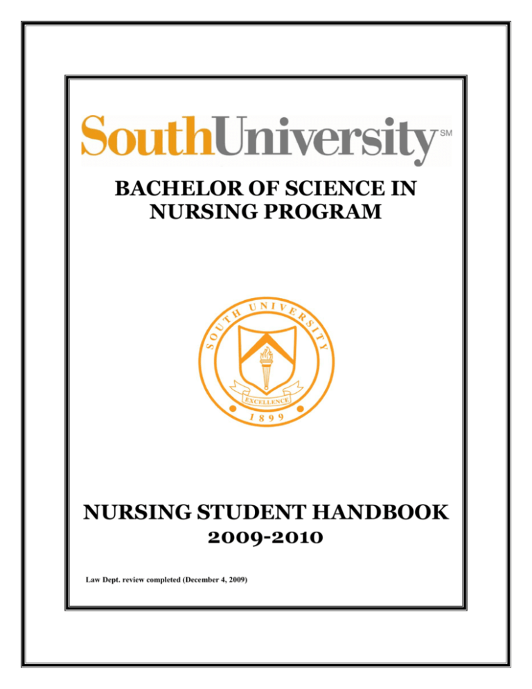 Bachelor Of Science In Nursing Program Bachelor Of Science In Nursing Program