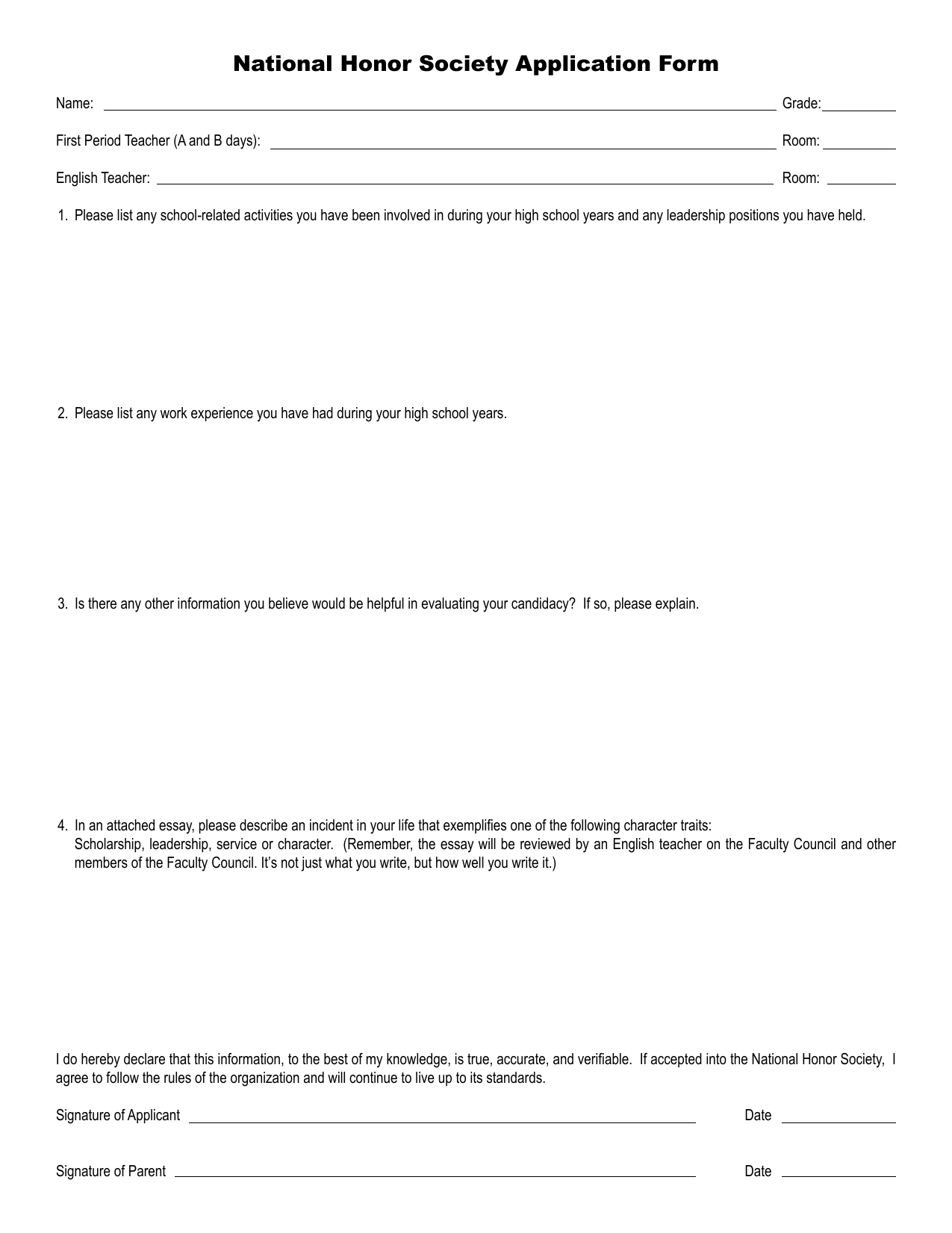 NHS Application