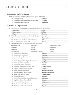 Homework 2 - Organ Systems Overview WITH
