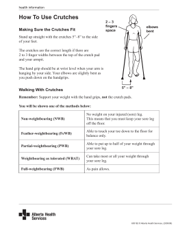 CRUTCHES Patient Information