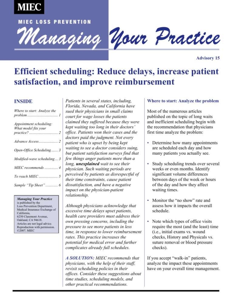 Managing Your Practice