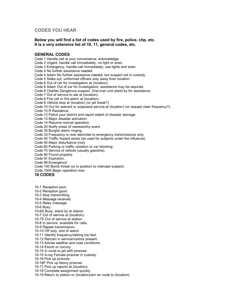  1023 Police Code Ten 2019 01 30