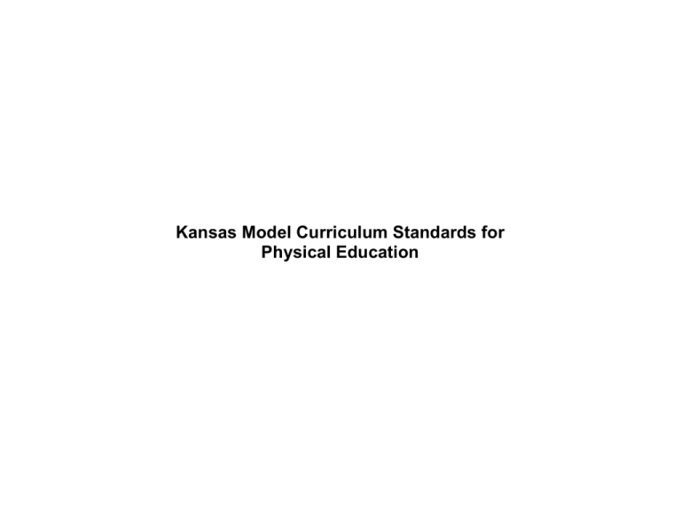 Kansas Physical Education Standards
