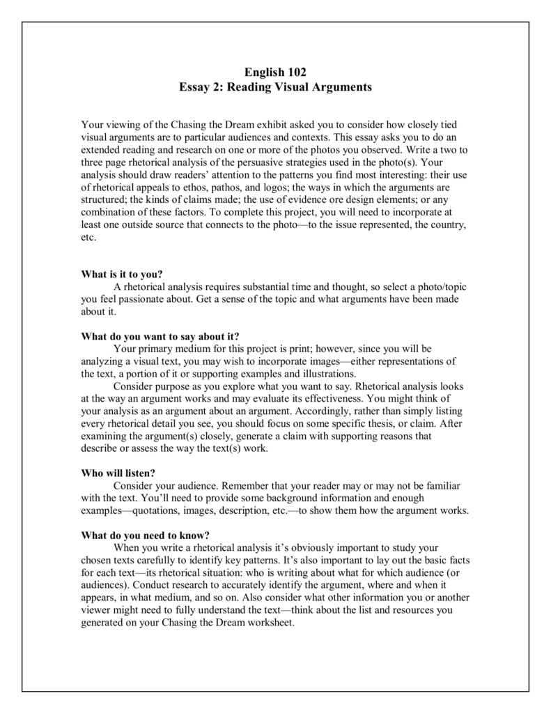 Rhetorical Essay Examples Visual Analysis Example Sample My XXX Hot Girl