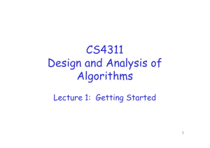 Analysis of Algorithms